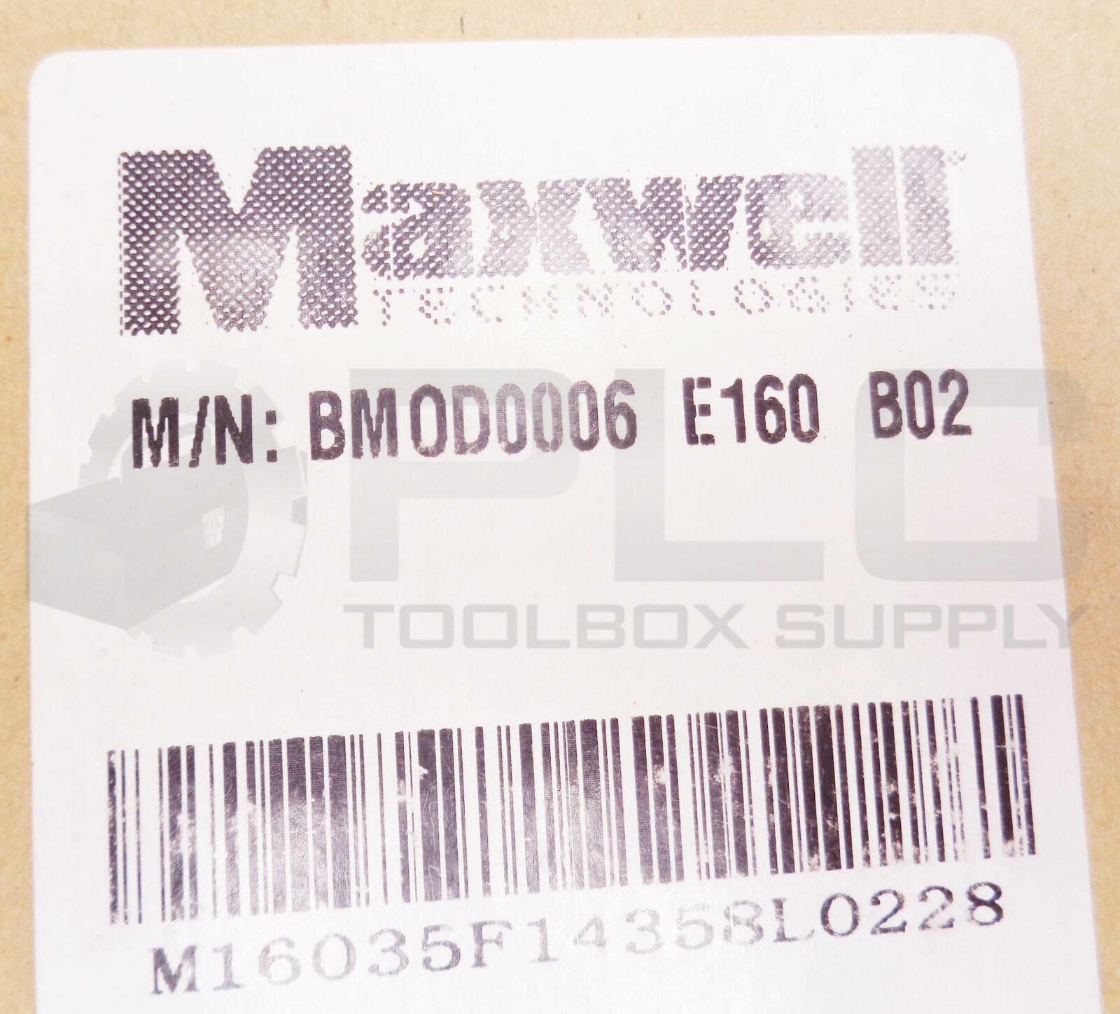 NEW MAXWELL BMOD0006 E160 B02 SUPER CAPACITOR 160V 6F *READ* - PLC Toolbox Supply