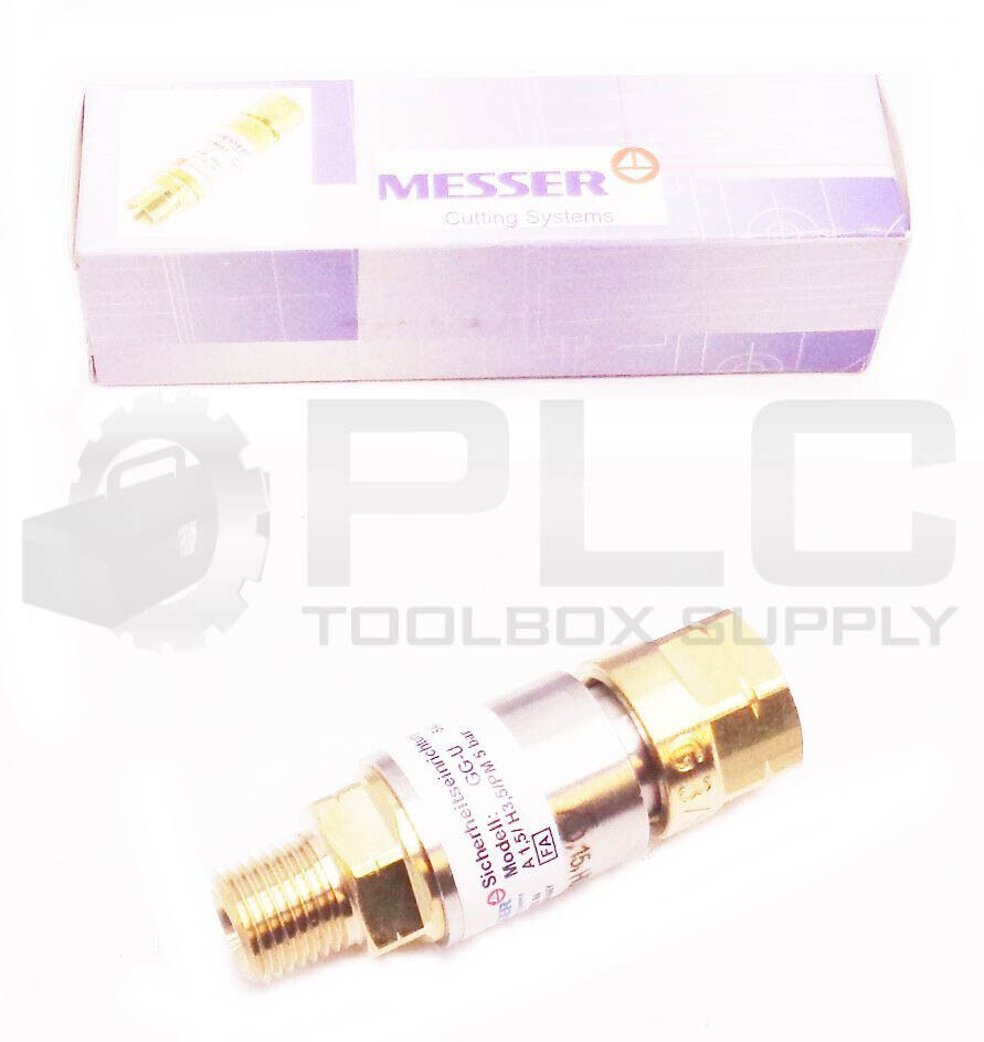NEW MESSER GG-U PRESSURE CHECK VALVE G1/4LH-G3/8LH 716.11048 1.5A 5BAR ...