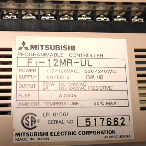 NEW MITSUBISHI F1-12MR-UL MELSEC PLC RELAY UNIT - PLC Toolbox Supply