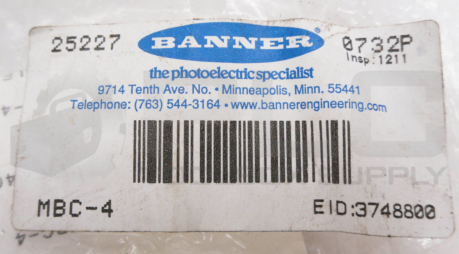 LOT OF 7 NEW BANNER 25227 4 PIN MALE STRAIGHT CONNECTORS MBC-4 *READ ...