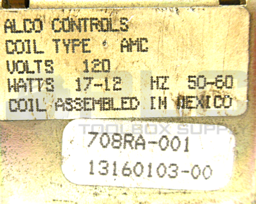 NEW ALCO AMC 708RA-001 COIL 120V 50-60HZ - PLC Toolbox Supply