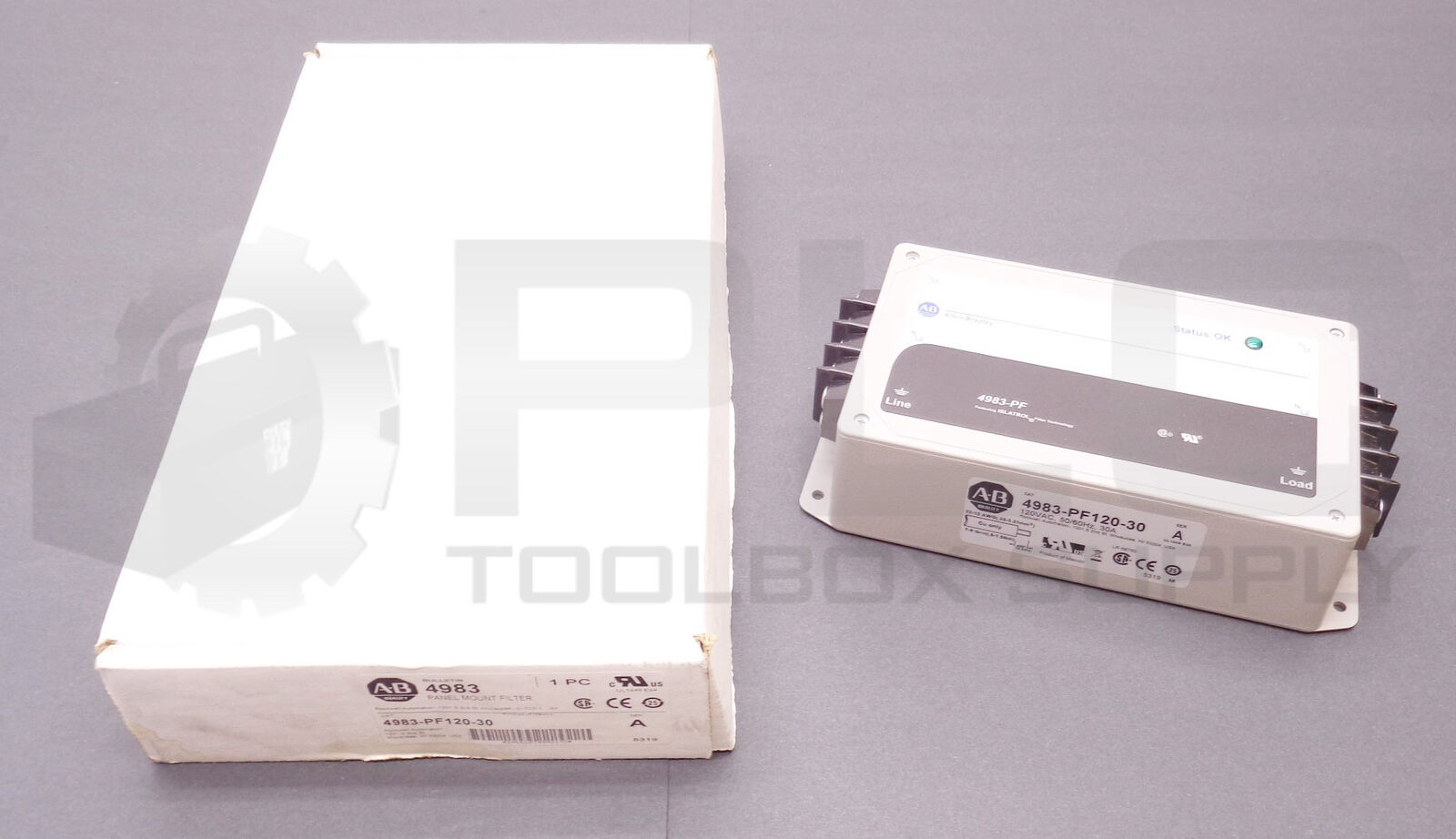 NEW ALLEN BRADLEY 4983-PF120-30 SER A PANEL MOUNT FILTER 120VAC 50/60HZ ...
