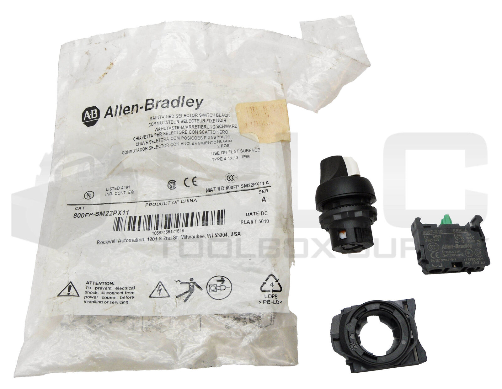 NEW ALLEN BRADLEY 800FP-SM22PX11 SELECTOR SWITCH SER A *READ* - PLC ...