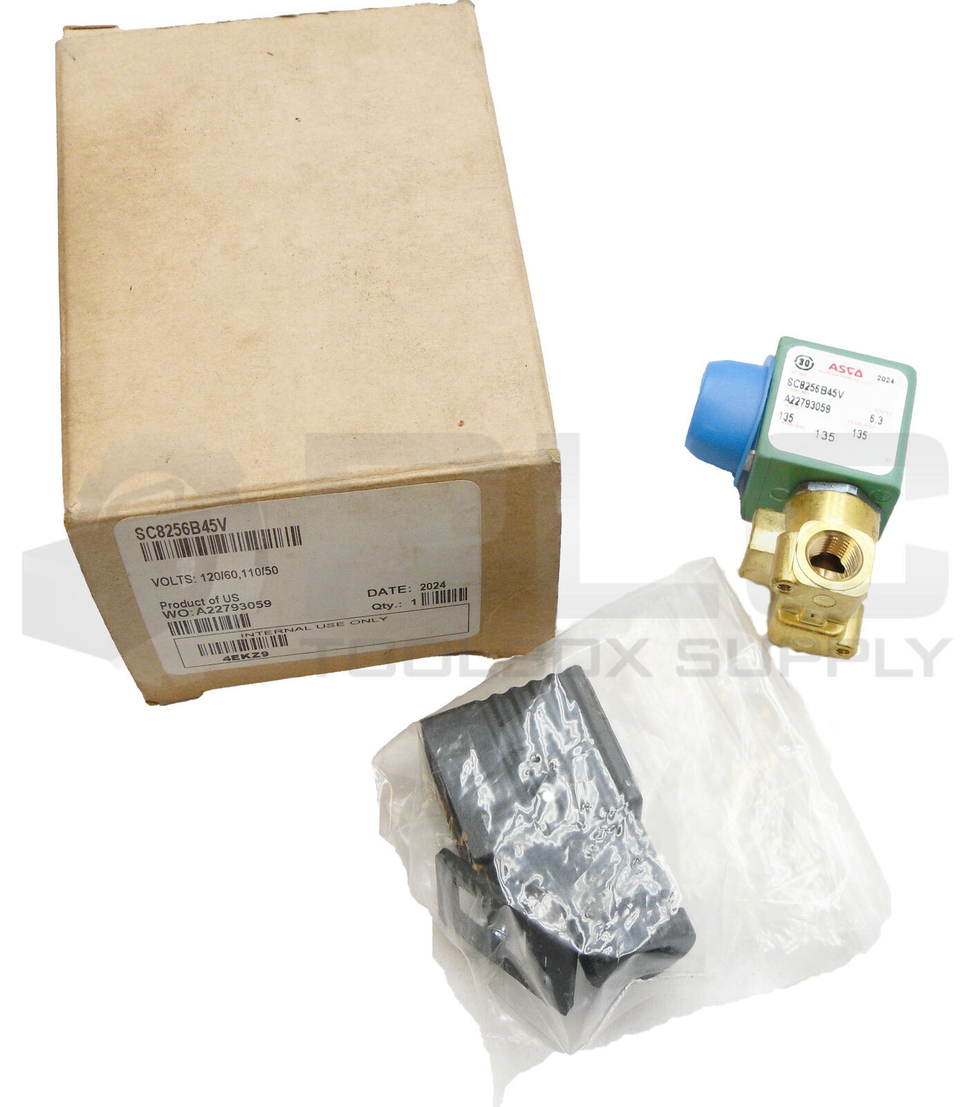NEW ASCO SC8256B45V SOLENOID VALVE 135 PSI 6.3 WATTS 110-120V 50-60Hz ...