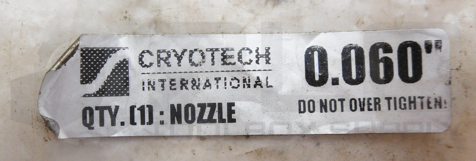 NEW CRYOTECH 0.060" NOZZLE - PLC Toolbox Supply