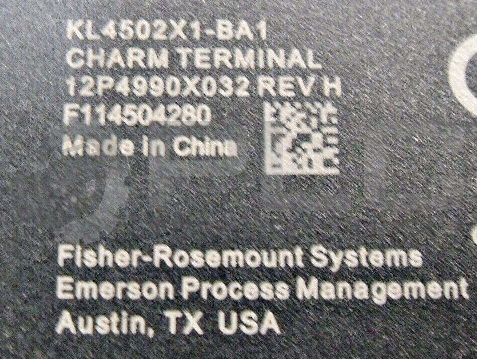 NEW EMERSON KL4502X1-BA1 CHARM TERMINAL 12P4990X032 REV. H - PLC ...