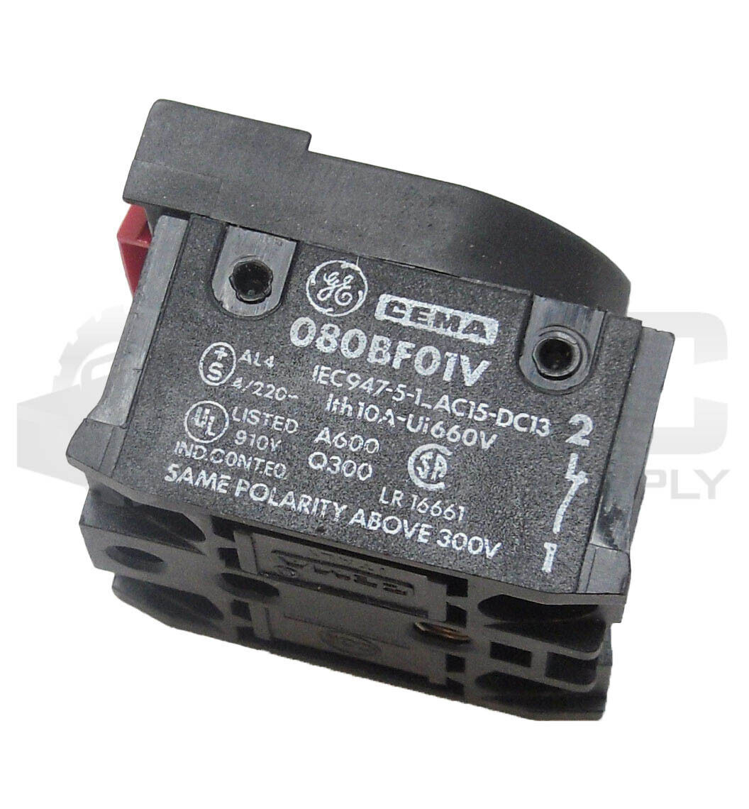NEW GE GENERAL ELECTRIC 080BF01V CONTACT BLOCK - PLC Toolbox Supply