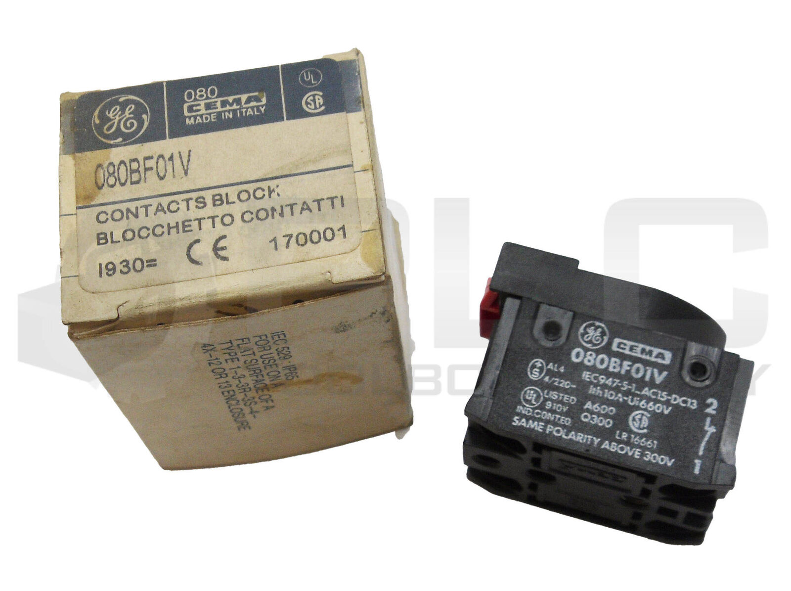 NEW GE GENERAL ELECTRIC 080BF01V CONTACT BLOCK - PLC Toolbox Supply