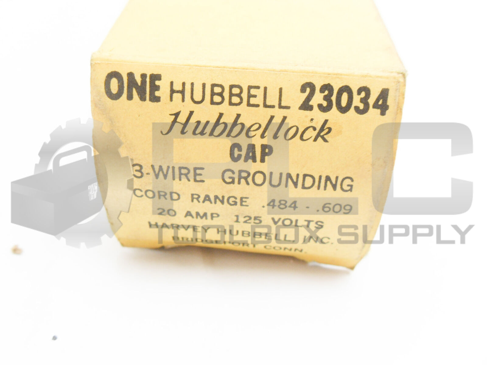 NEW HUBBELL 23034 MALE CONNECTOR 3 WIRE 20 AMP 125 V - PLC Toolbox Supply