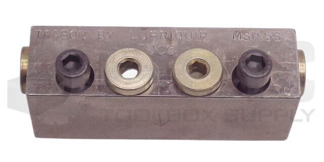 NEW LUBRIQUIP TRABON MANZEL MSP-5S DIVIDER VALVE - PLC Toolbox Supply