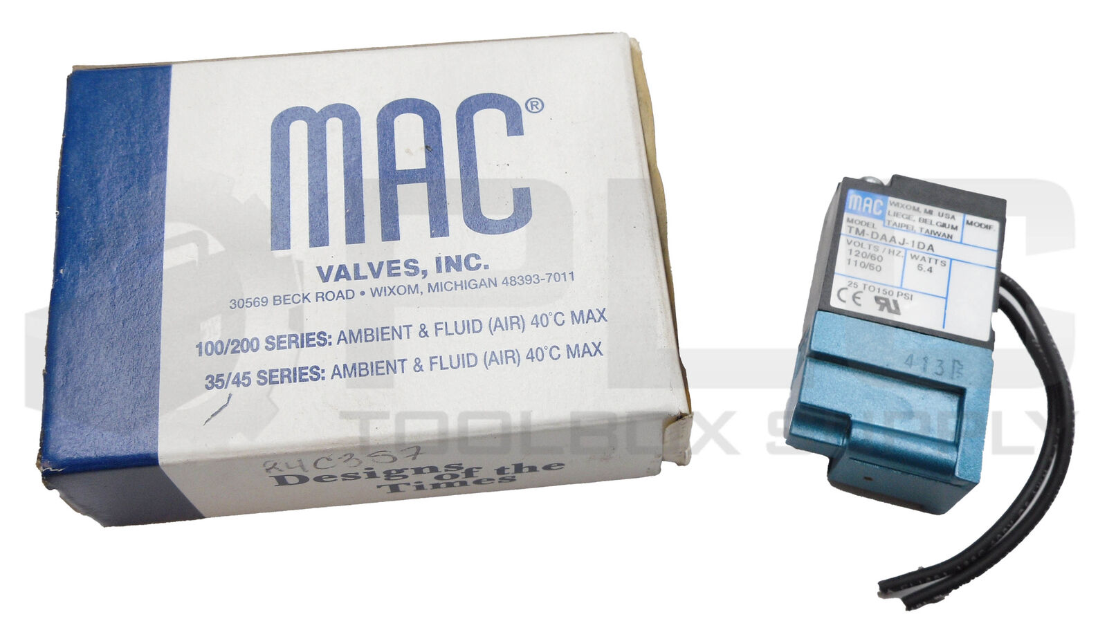 NEW MAC TM-DAAJ-1DA SOLENOID VALVE 120V/60Hz 110V/50Hz 5.4WATT - PLC ...
