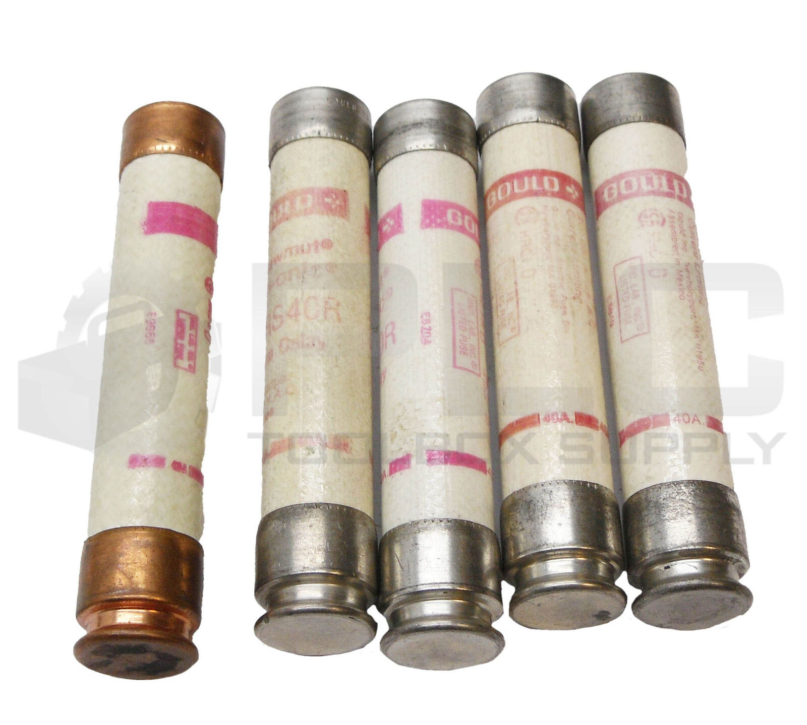 LOT OF 5 NEW GOULD SHAWMUT TRS40R TIME DELAY FUSE 40A 600VAC 300VDC ...
