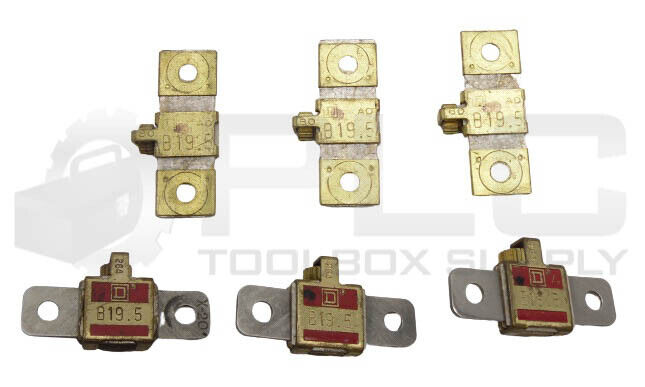 LOT OF 6 SQUARE D B19.5 HEATER ELEMENT RELAY UNIT - PLC Toolbox Supply