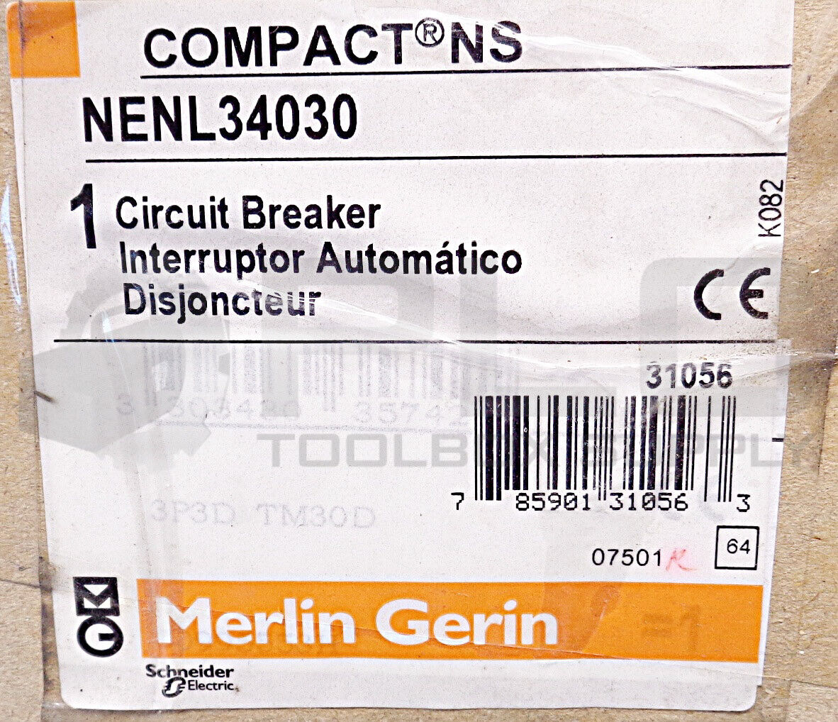 MERLIN GERIN NENL34030 NSE100N COMPACT CIRCUIT BREAKER 480V 50/60HZ ...
