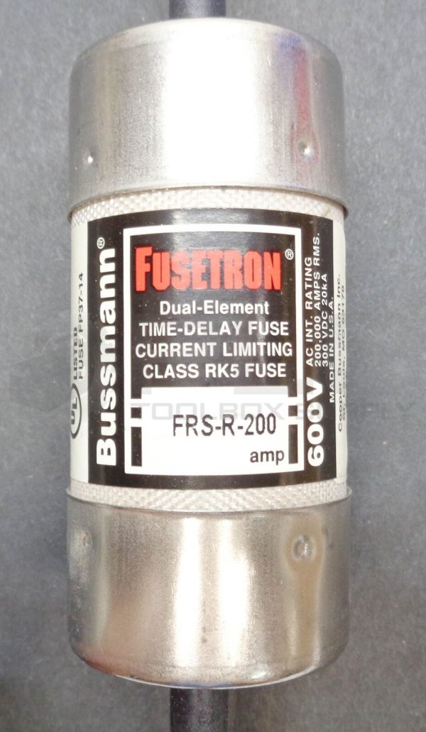 NEW BUSSMANN FRS-R-200 FUSETRON FUSE 200AMP 600V - PLC Toolbox Supply