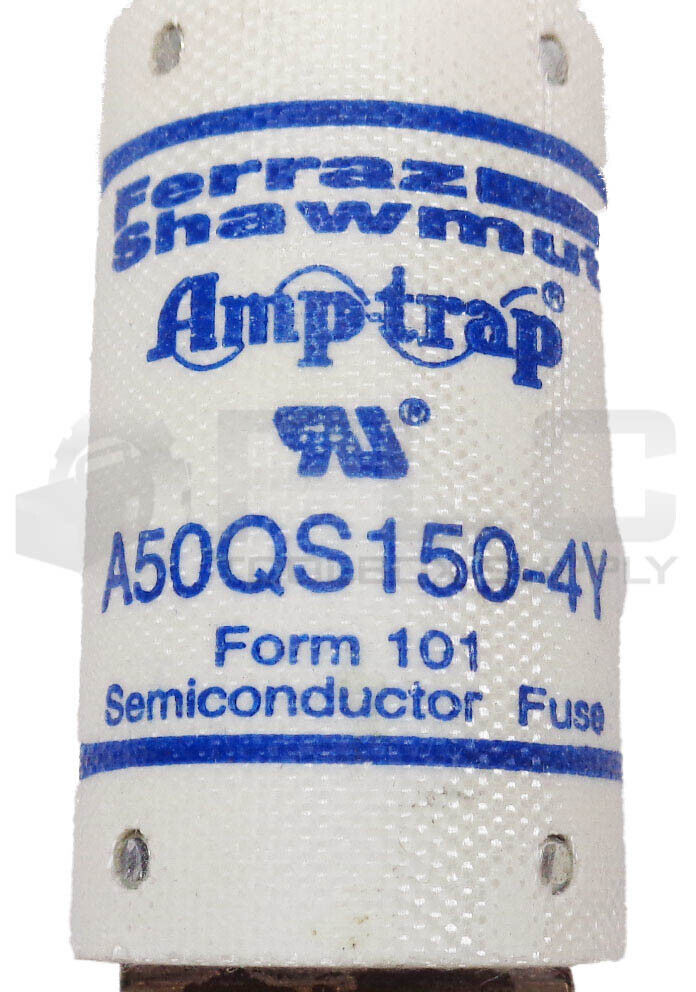 NEW FERRAZ SHAWMUT A50QS150-4Y FUSE 150 AMP 500V TYPE 4Y FORM 101 - PLC ...