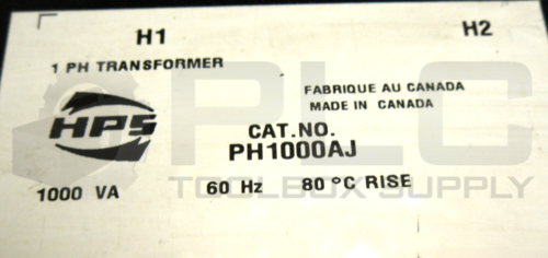 NEW HPS PH1000AJ 1 PH TRANSFORMER 1000VA 60 HZ - PLC Toolbox Supply