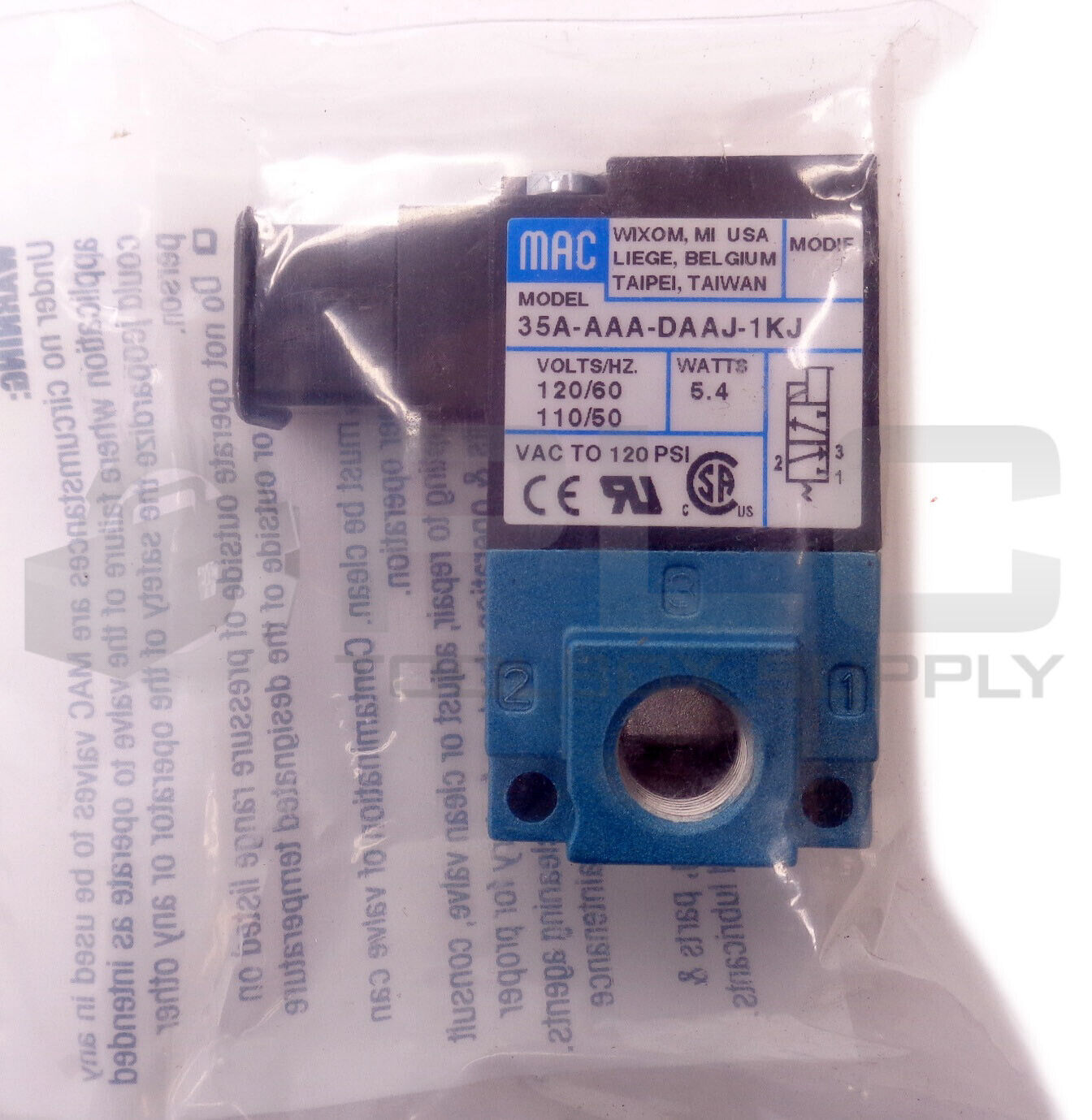 NEW MAC 35A-AAA-DAAJ-1KJ HYDRAULIC SOLENOID VALVE 110/120V 50/60HZ ...