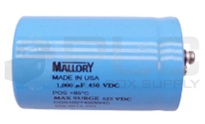 NEW MALLORY CGS102T450W4C CAPACITOR 1000UF, 450VDC, 658-0013-224 - PLC ...