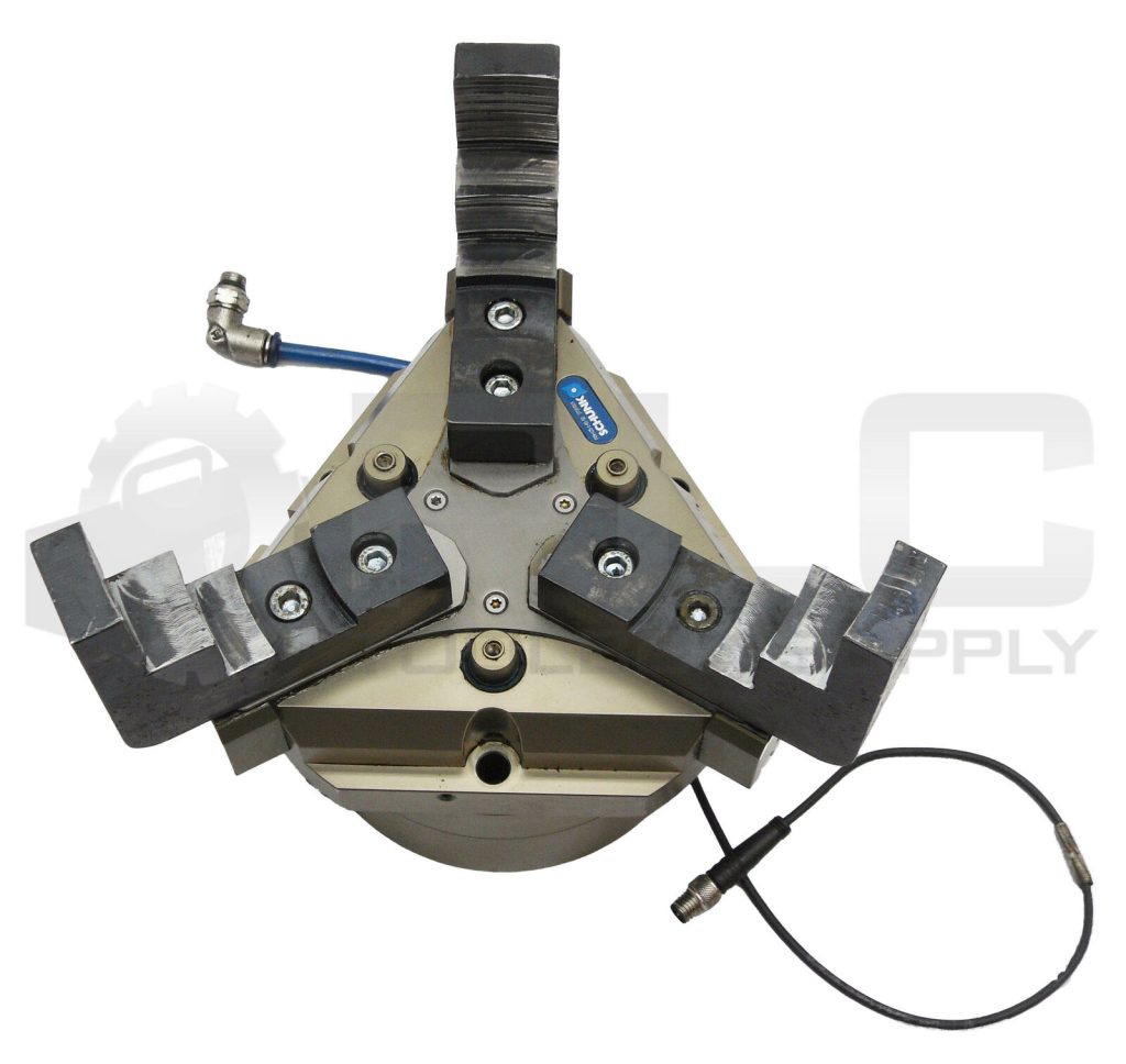 SCHUNK PZN+125-1-AS-SD UNIVERSAL PNEUMATIC GRIPPER W/ BLOCKS & SENSOR ...