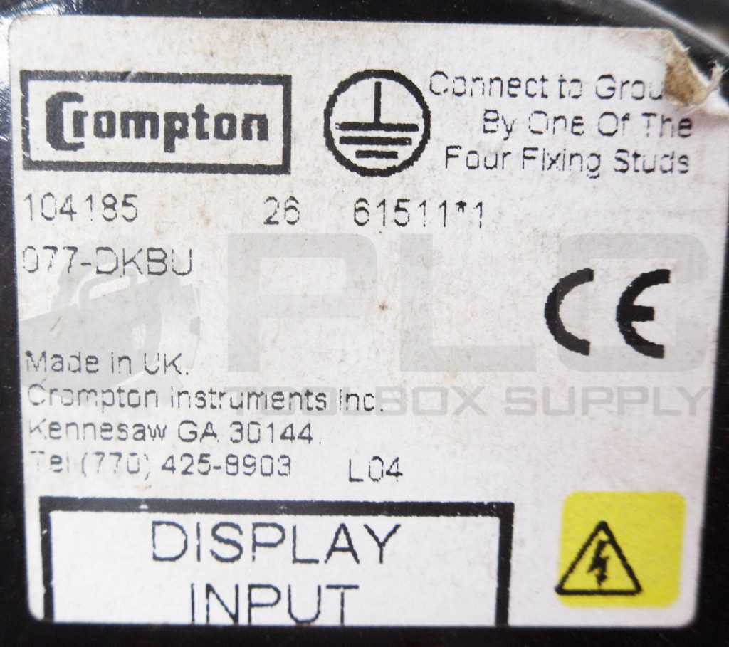 CROMPTON 077-DKBU INTEGRA 1000 DISPLAY METER - PLC Toolbox Supply