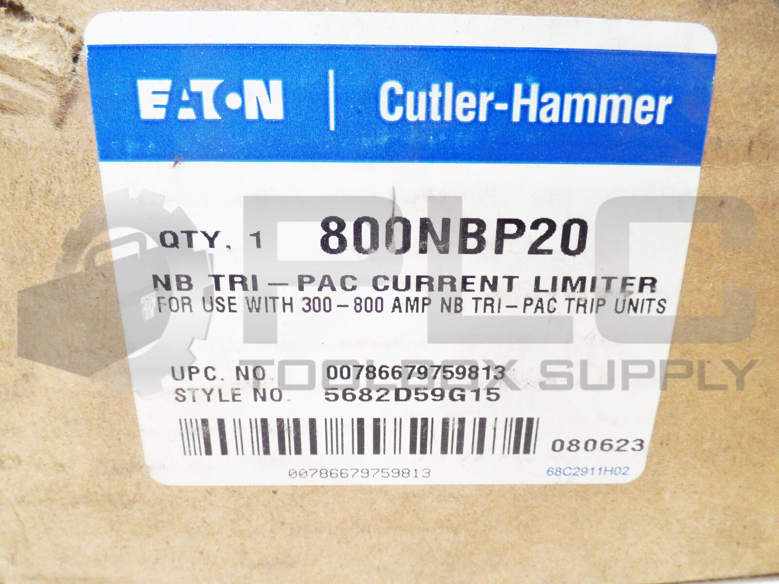 NEW CUTLER HAMMER 800NBP20 NB TRI-PAC CURRENT LIMITER WESTINGHOUSE ...
