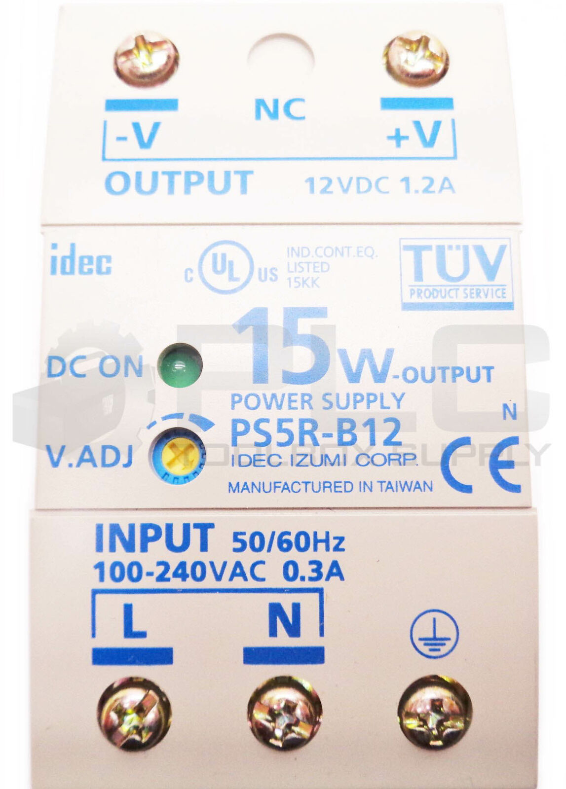 NEW IDEC PS5R-B12 POWER SUPPLY 15W 50/60HZ 240VAC 0.3A 12VDC - PLC ...