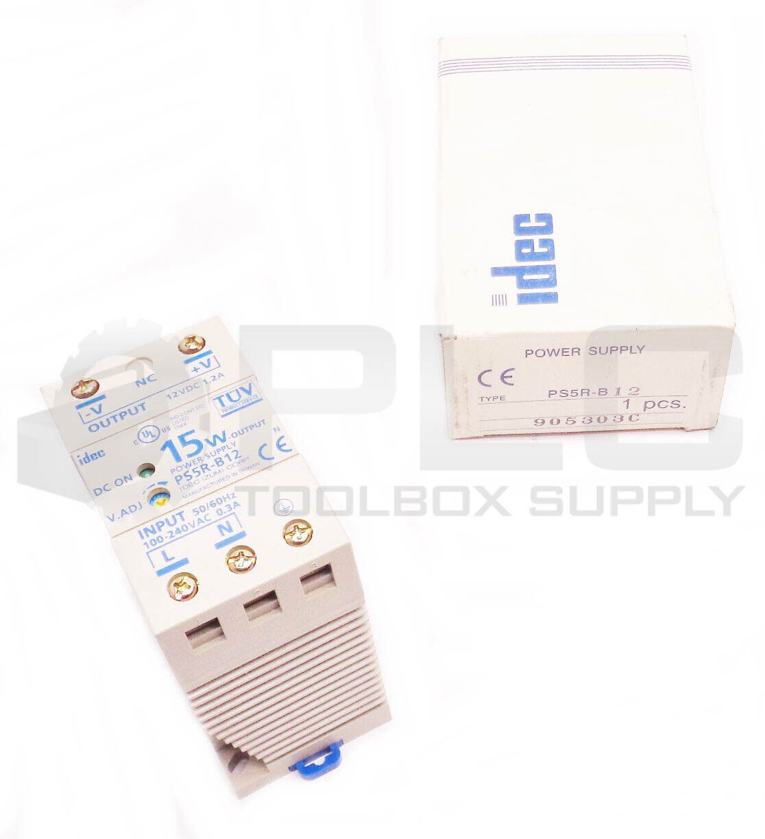 NEW IDEC PS5R-B12 POWER SUPPLY 15W 50/60HZ 240VAC 0.3A 12VDC - PLC ...