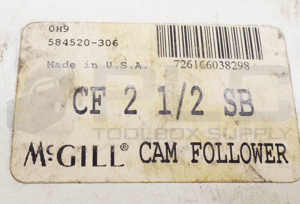 NEW MGILL CF 2-1/2 SB CAM FOLLOWER *READ* - PLC Toolbox Supply