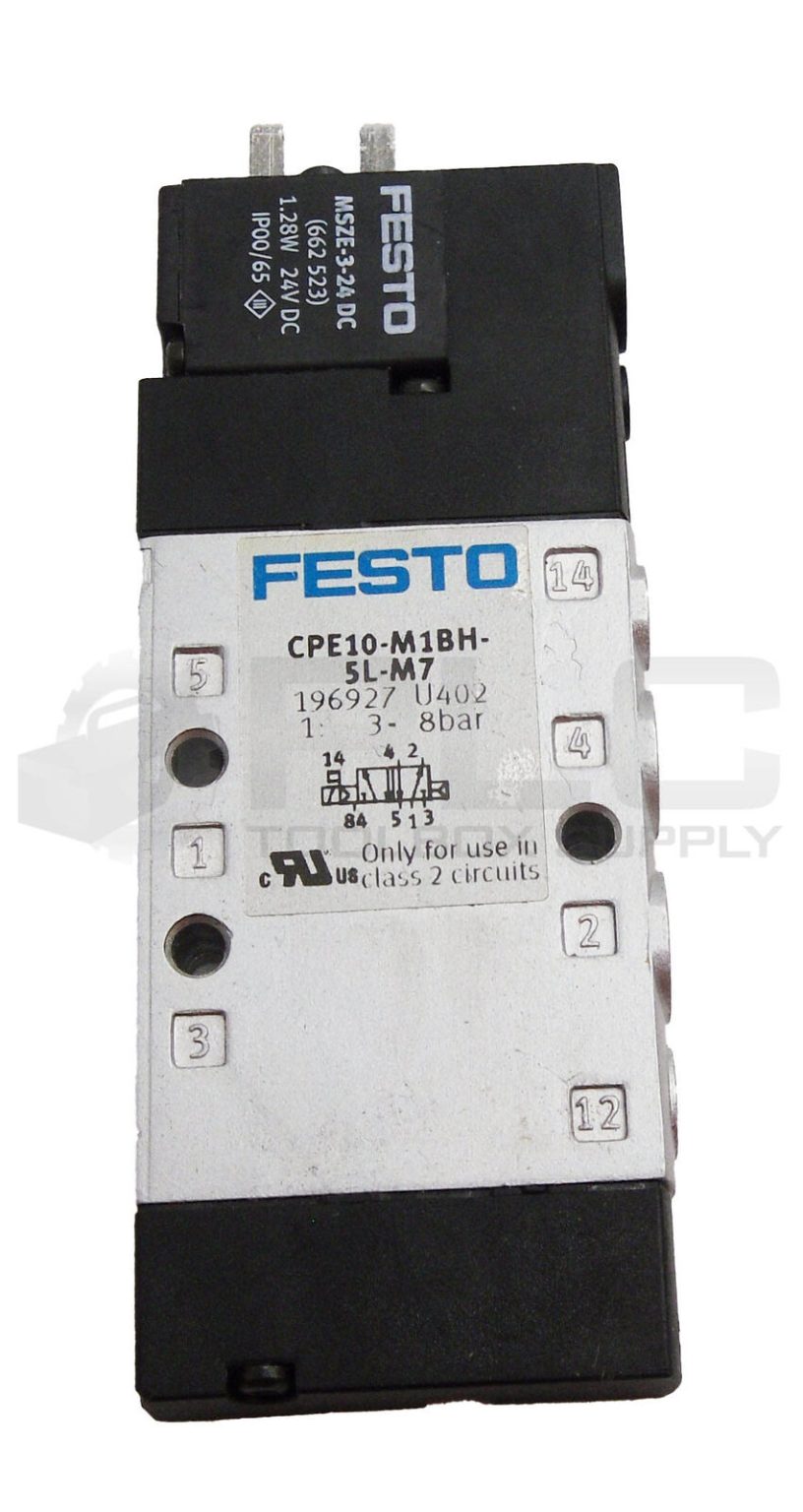 FESTO CPE10-M1BH-5L-M7 PNEUMATIC SOLENOID VALVE W/ MSZE-3-24DC ...