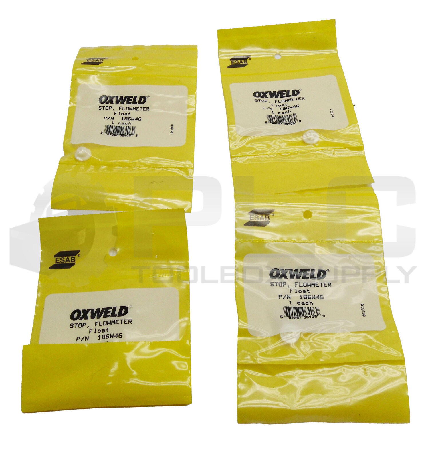 LOT OF 4 SEALED NEW ESAB OXWELD 186W46 FLOWMETER STOPS - PLC Toolbox Supply