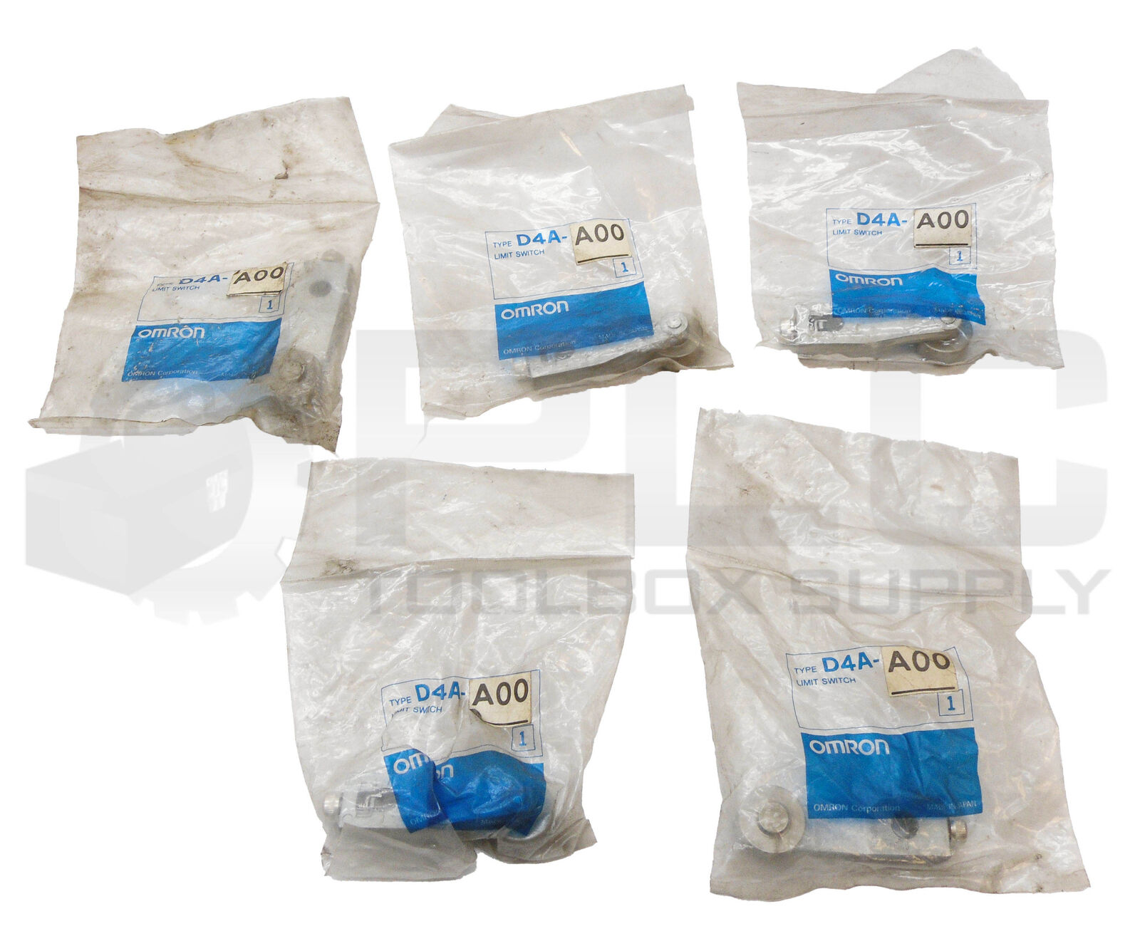 LOT OF 5 SEALED NEW OMRON D4A-A00 LIMIT SWITCH ROLLER LEVER *READ* - PLC Toolbox Supply