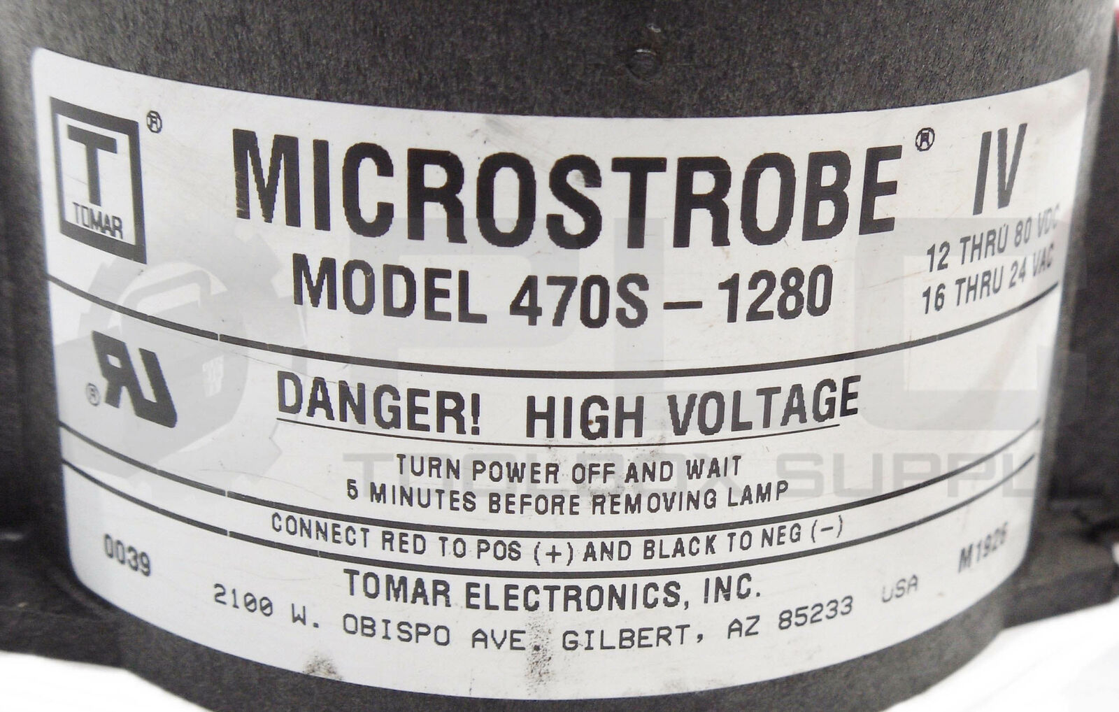 MICROSTROBE IV 470S-1280 RED STROBE LIGHT 80VDC 24VAC - PLC Toolbox Supply