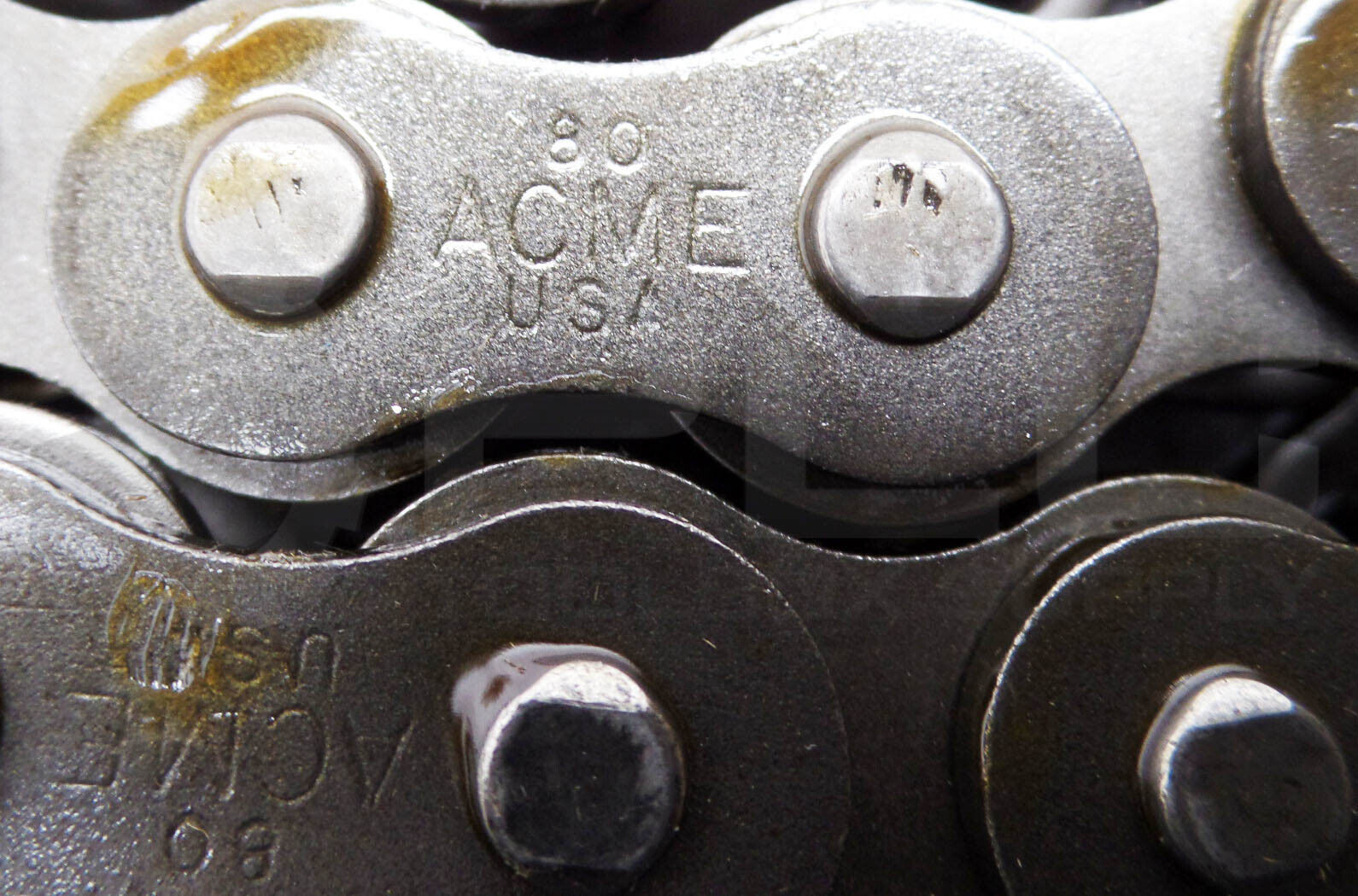 NEW ACME CHAIN 30350 ROLLER CHAIN 80 RIV 10′ 1" PITCH - PLC Toolbox Supply