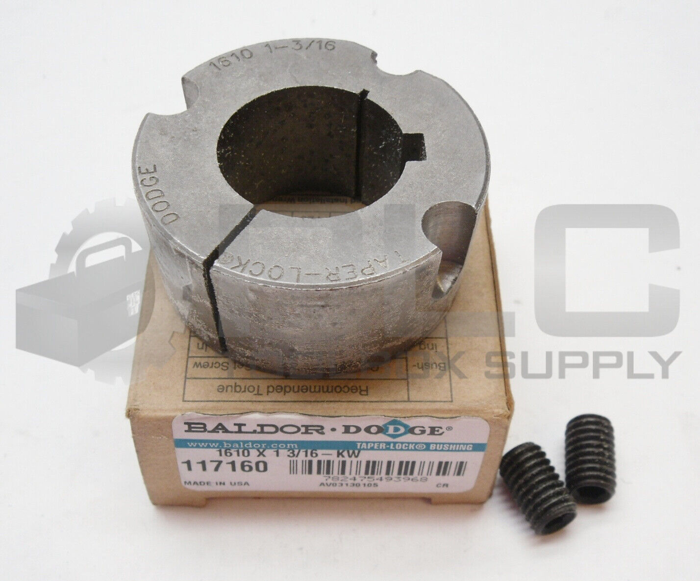 NEW BALDOR 117160 TAPER LOCK BUSHING 1610 1-3/16INCH BORE KW - PLC ...