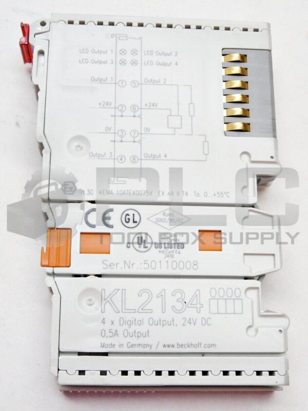 NEW BECKHOFF KL2134 4-CHANNEL DIGITAL OUTPUT TERMINAL BOX OF 2 - PLC ...