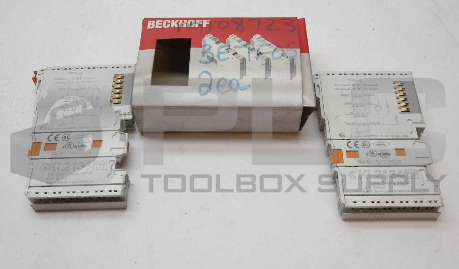 NEW BECKHOFF KL2134 4-CHANNEL DIGITAL OUTPUT TERMINAL BOX OF 2 - PLC ...