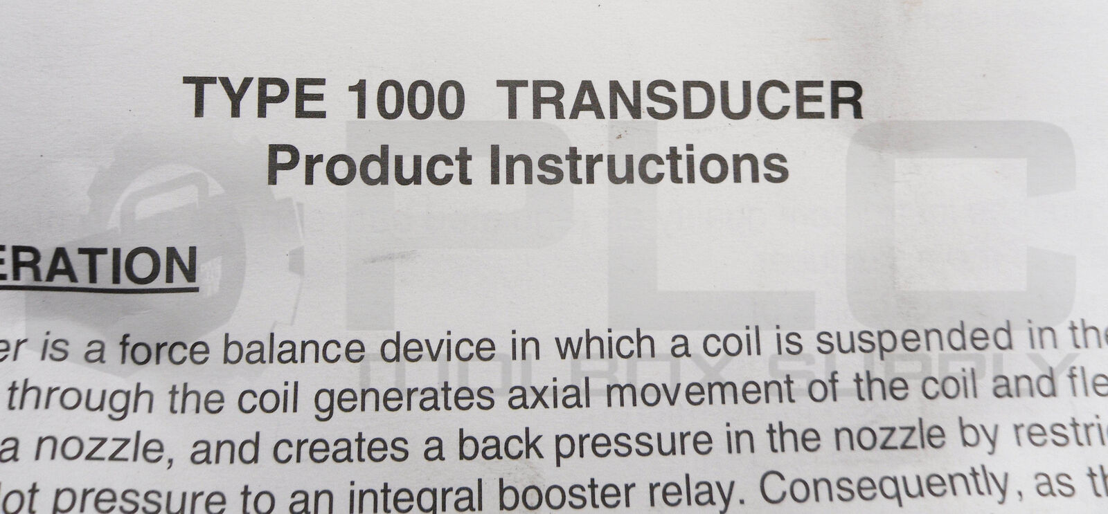 NEW BELLOFRAM TYPE 1000 TRANSDUCER - PLC Toolbox Supply
