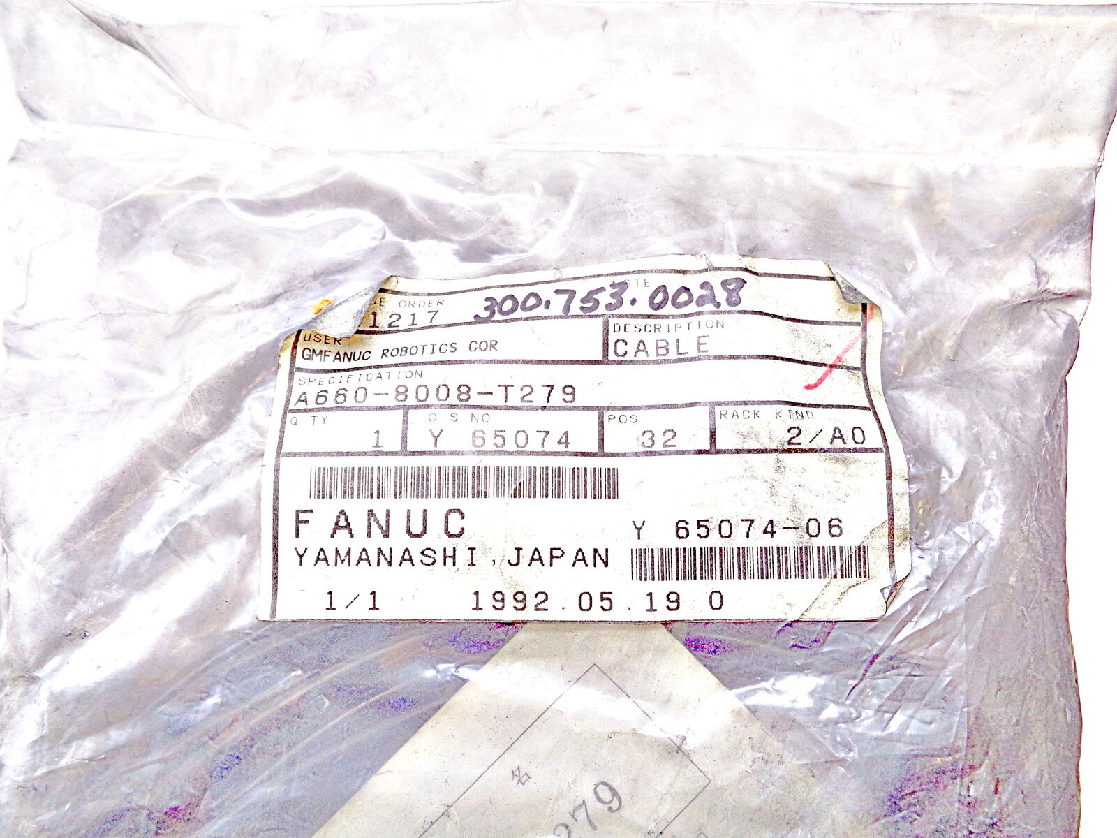 NEW FANUC A660-8008-T279 CABLE - PLC Toolbox Supply