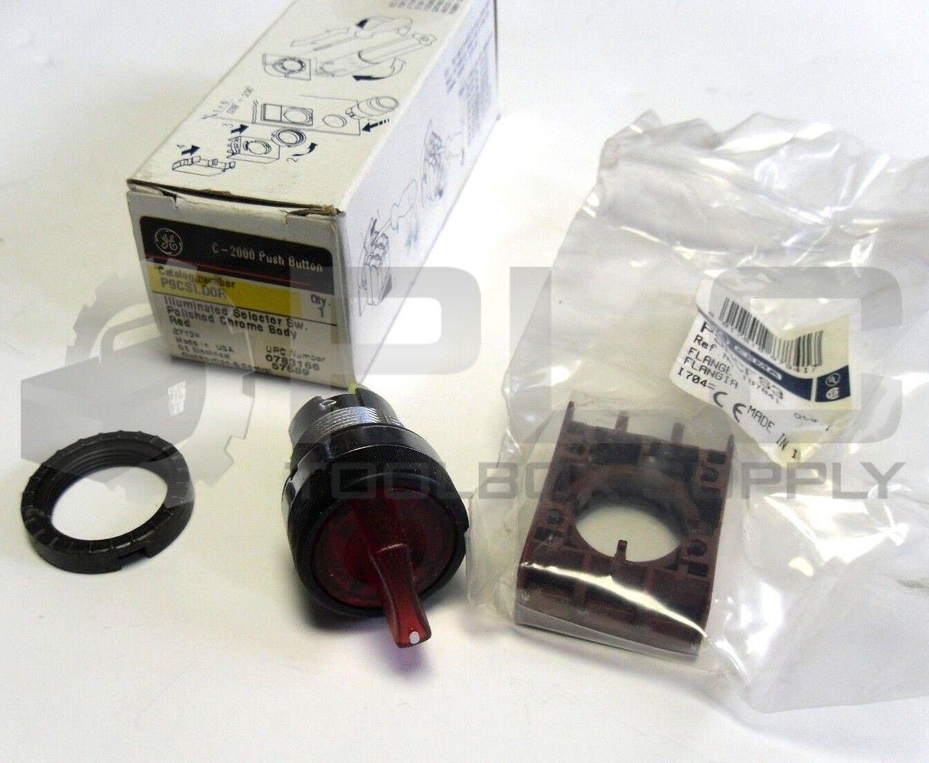 NEW GENERAL ELECTRIC P9CSLD0R SELECTOR SWITCH RED - PLC Toolbox Supply