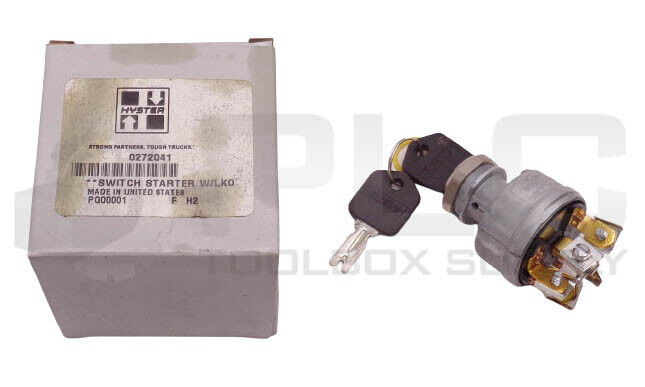 NEW HYSTER 0272041 SWITCH STARTER W/ LOCK AND KEYS - PLC Toolbox Supply