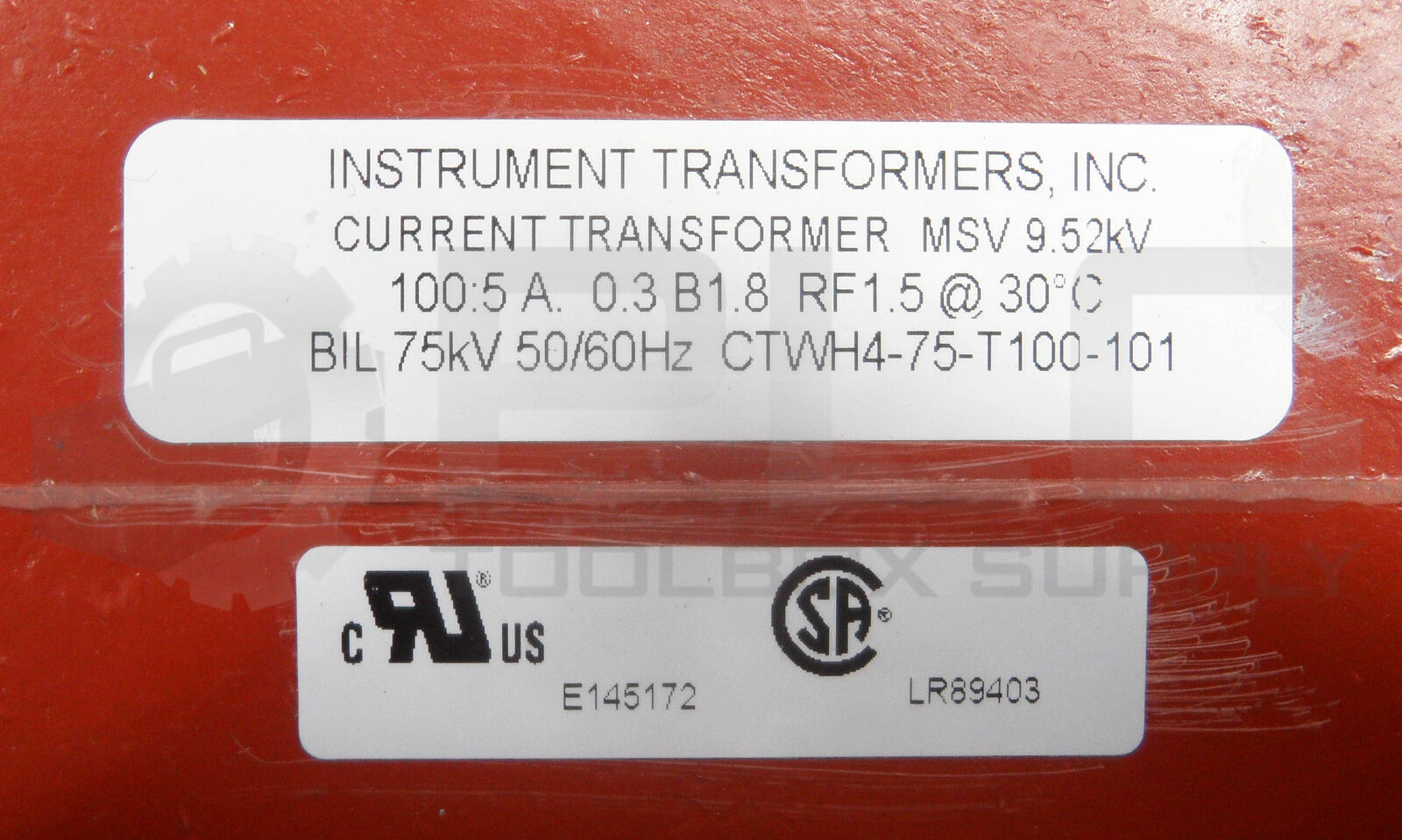 NEW INSTRUMENT TRANSFORMERS CTWH4-75-T100-101 TRANSFORMER 9.52/75KV ...