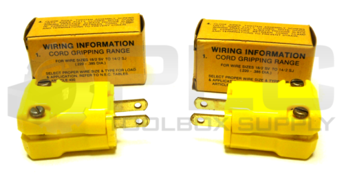 NEW LOT OF 2 HARVEY HUBBELL 5865VY DEAD FRONT PLUG - PLC Toolbox Supply