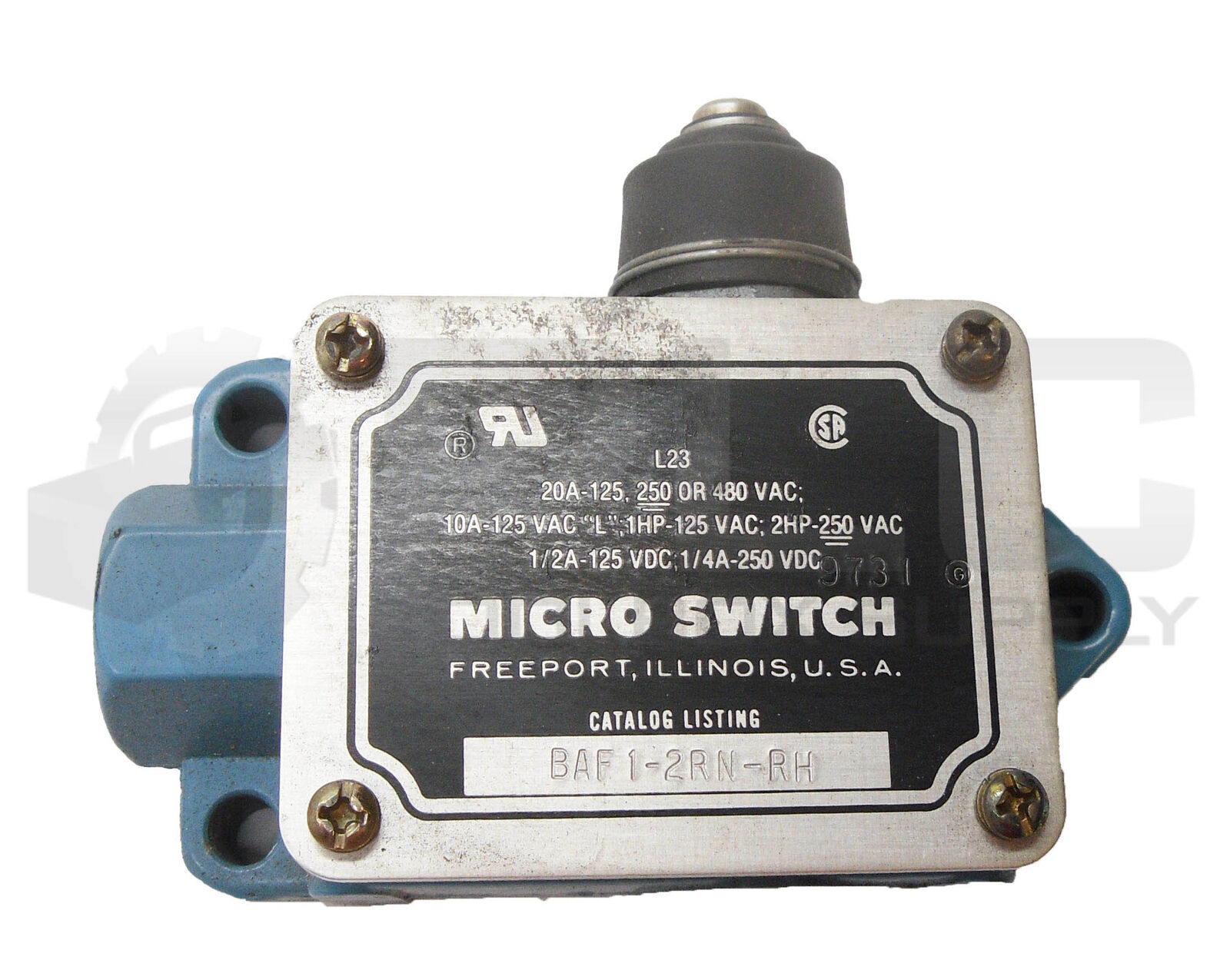NEW MICRO SWITCH BAF1-2RN-RH ENCLOSED LIMIT SWITCH 20A 480VAC 125VDC 1/2A *READ* - PLC Toolbox ...