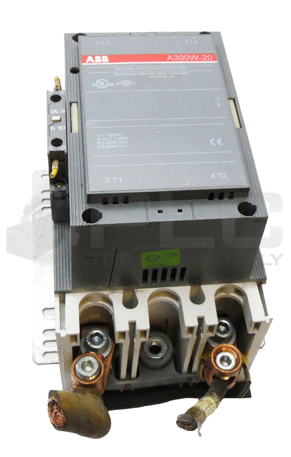 ABB A300W-20 WELDING ISOLATION CONTACTOR 600VAC 400A - PLC Toolbox Supply