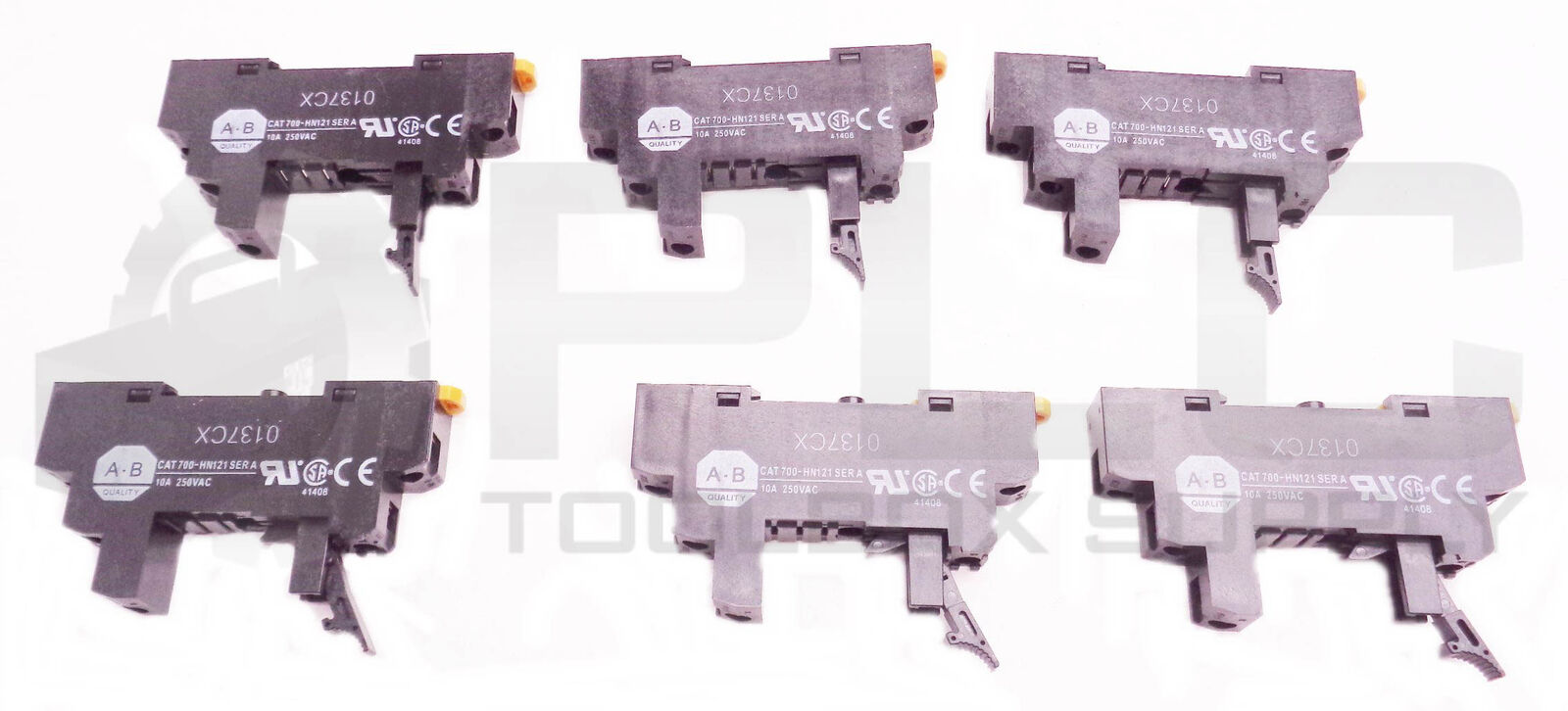 LOT OF 6 NEW ALLEN BRADLEY 700-HN121 /A MINI RELAY SOCKETS 10A 250VAC ...