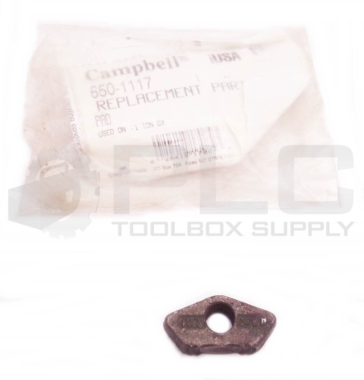 NEW CAMPBELL 650-1117 PAD REPLACEMENT PART 1 TON GX 1117 - PLC Toolbox ...
