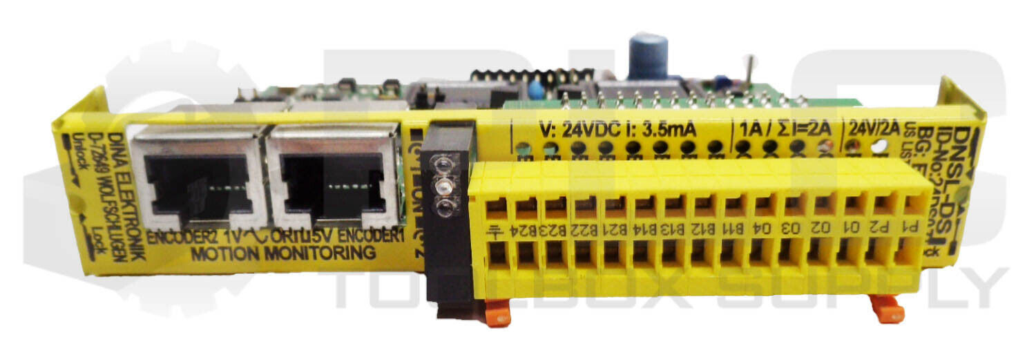 NEW DINA 24DS07 SAFELINE SPEED MONITORING MODULE DNSL-DS 24VDC 3.5mA 1A ...