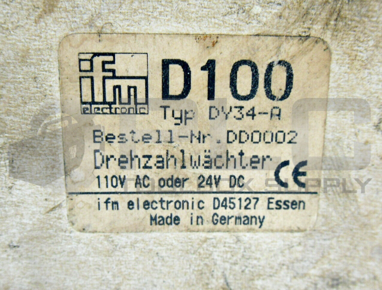 NEW EFECTOR IFM D100/DY34-A PULSE RATE ROTATIONAL SPEED CONTROLLER ...