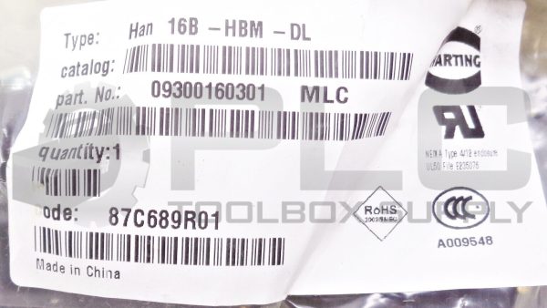 NEW FANUC A660-8008-T986 CABLE K104 W/HAN 16B-HBM-DL BULKHEAD COVER ...